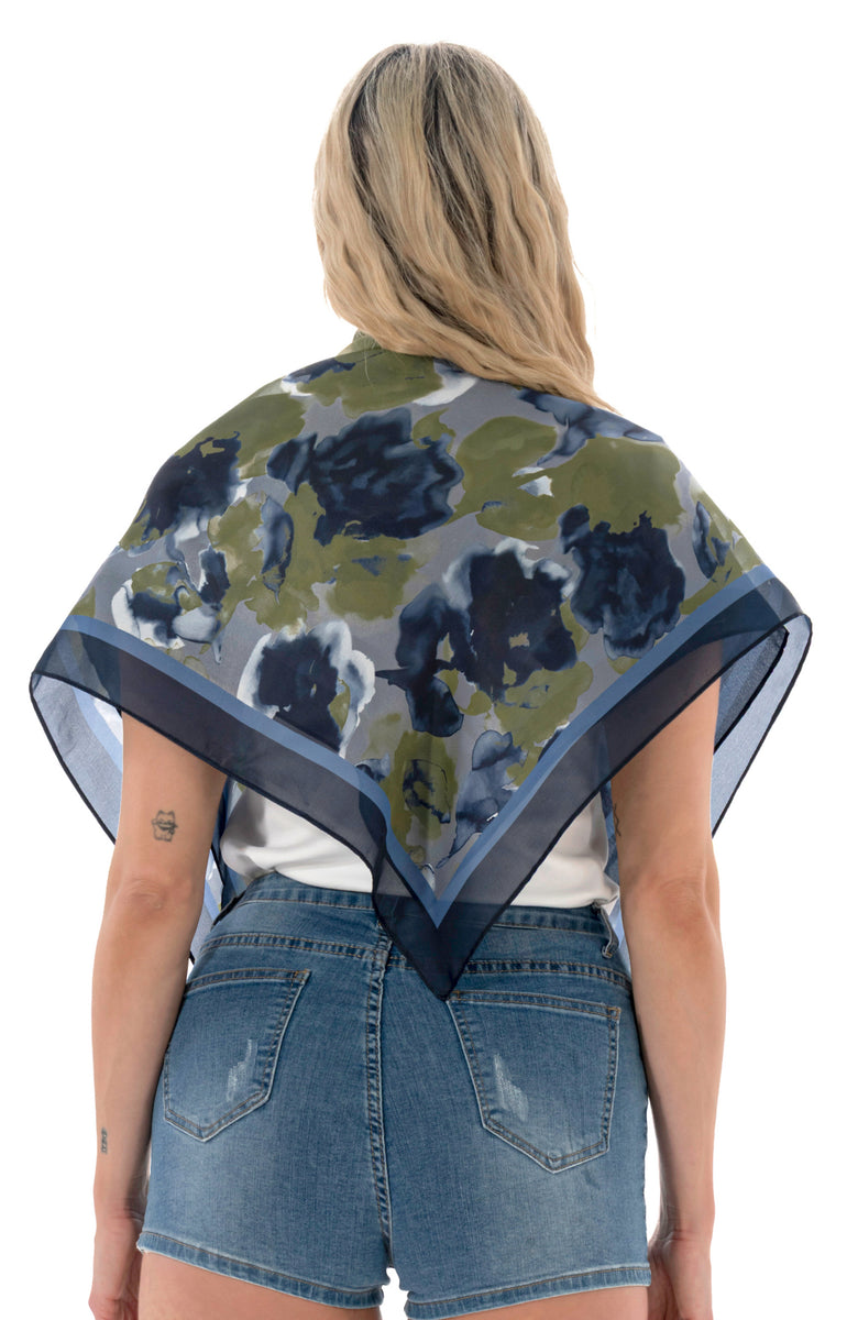 Satin Floral Scarf – Marcus Adler